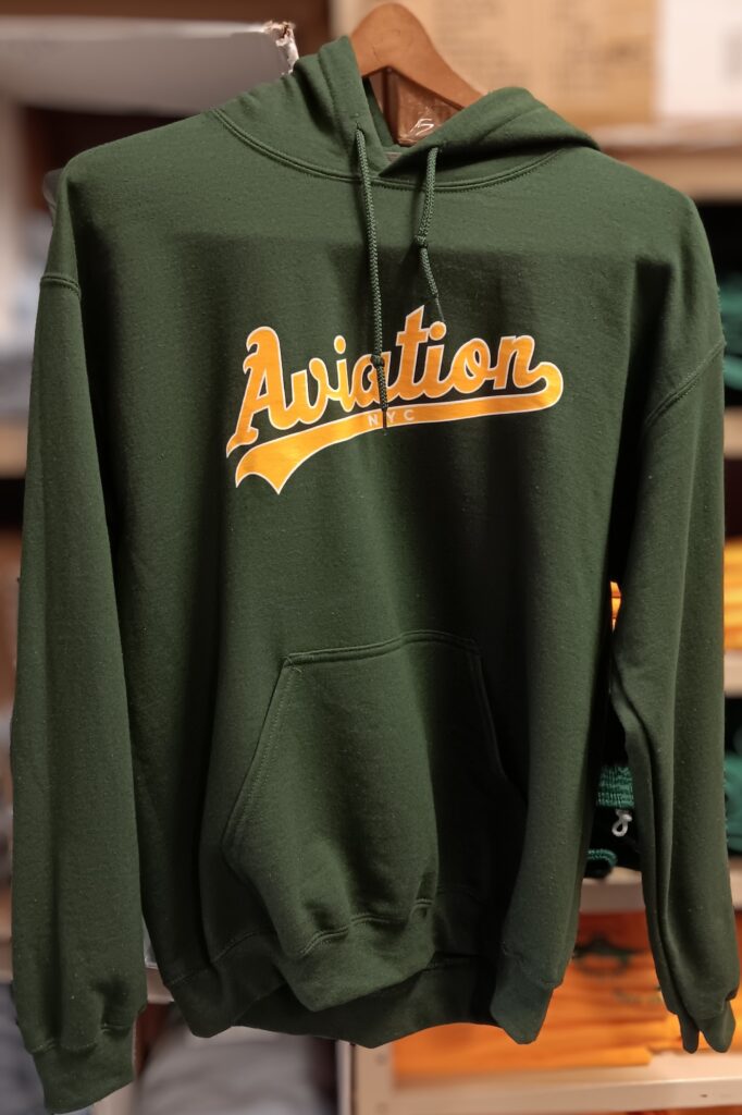 Sweatshirt – Green with Written Aviation – Aviation HS SO Store